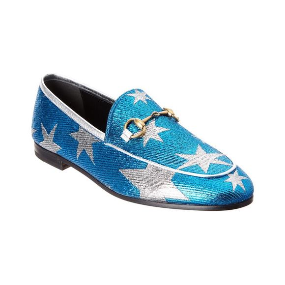 Gucci | Shoes | Gucci Brixton Star Textile Loafer Blue | Poshmark